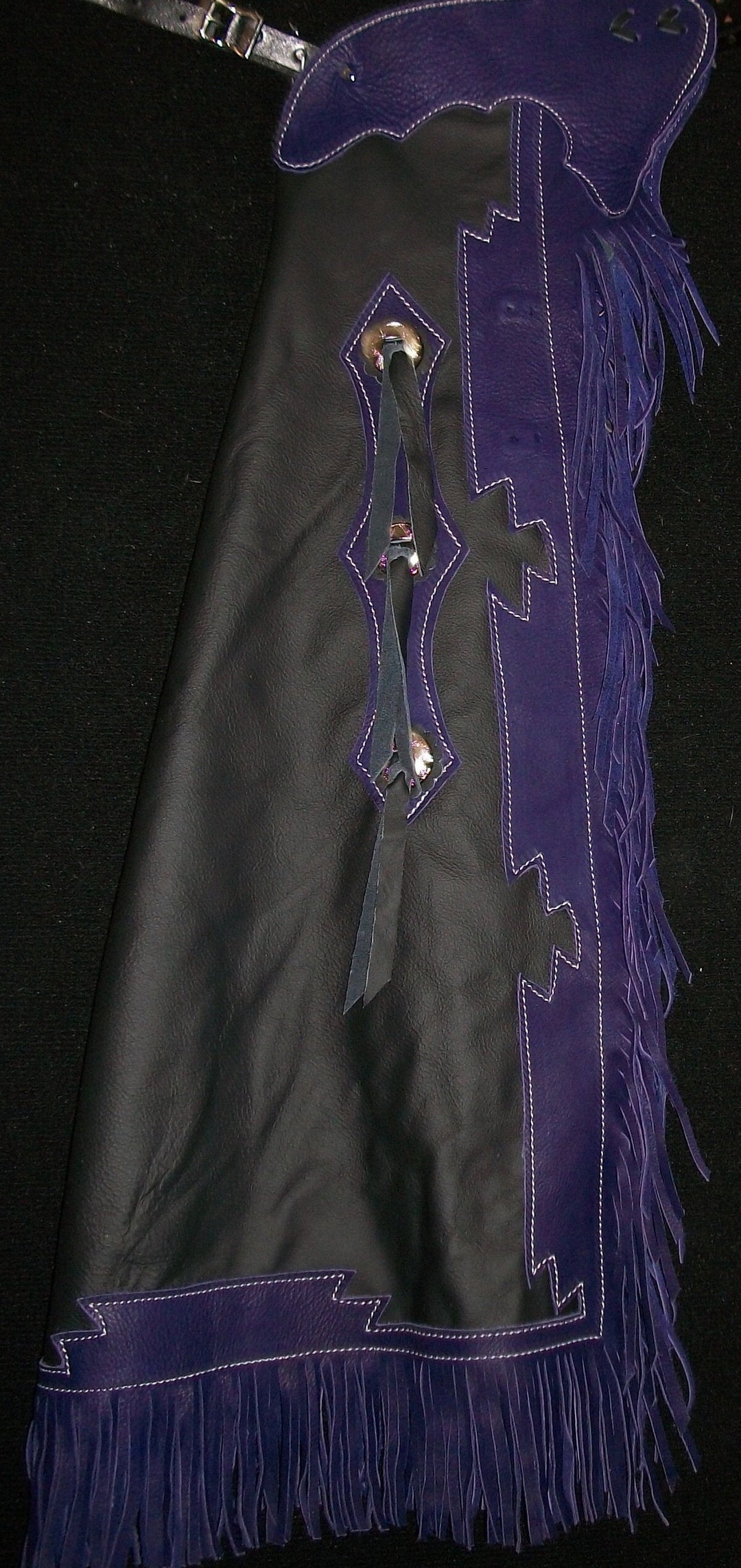 Custom Made Kid's Bronc/bull Riding Chaps/ New/ Custom Leather/ Rodeo ...