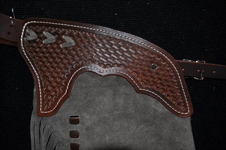 Custom Made Leather Chinks/new Chaps/rough Out/r Bar K - Etsy