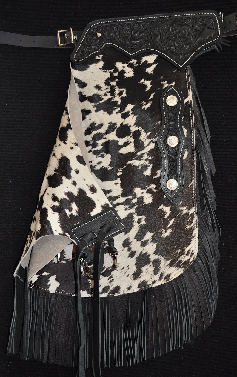 Custom Made Leather Chinks/new Chaps/ Exotic Hair on Hide/r Bar K - Etsy