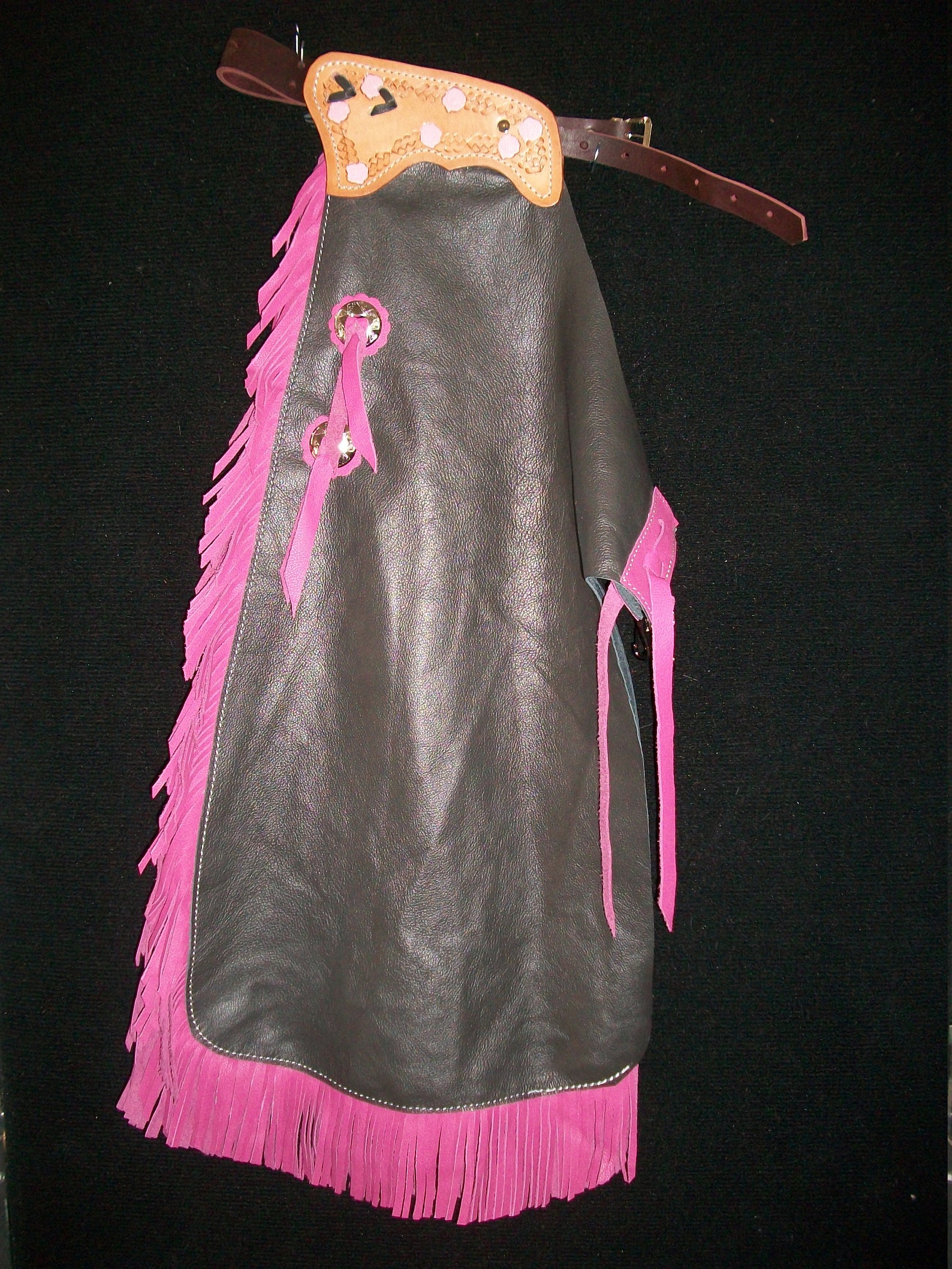 Custom Made Leather Kid's Rodeo Chaps /new/ Pink/r Bar K | Etsy