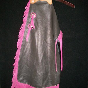 Custom Made Leather Kid's Rodeo Chaps /new/ Pink/r Bar K | Etsy