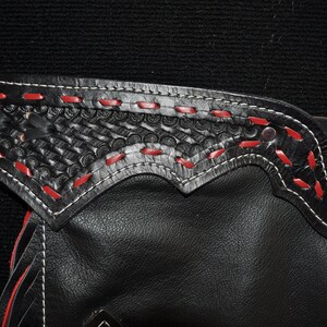 Custom Made Leather Chaps/ New/ Black/ Red/r Bar K - Etsy