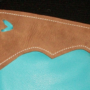 Custom Made Leather Chinks/new Chaps/ Turquoise/r Bar K - Etsy
