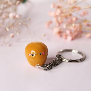 Cute Potato Charm, Kawaii Couch Potato Charm, Keychain, Cute Polymer ...