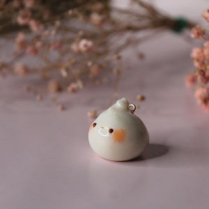 Kawaii Dumpling, Polymer Clay Charms, Keychain, Cute Dim Sum Fimo Charm ...