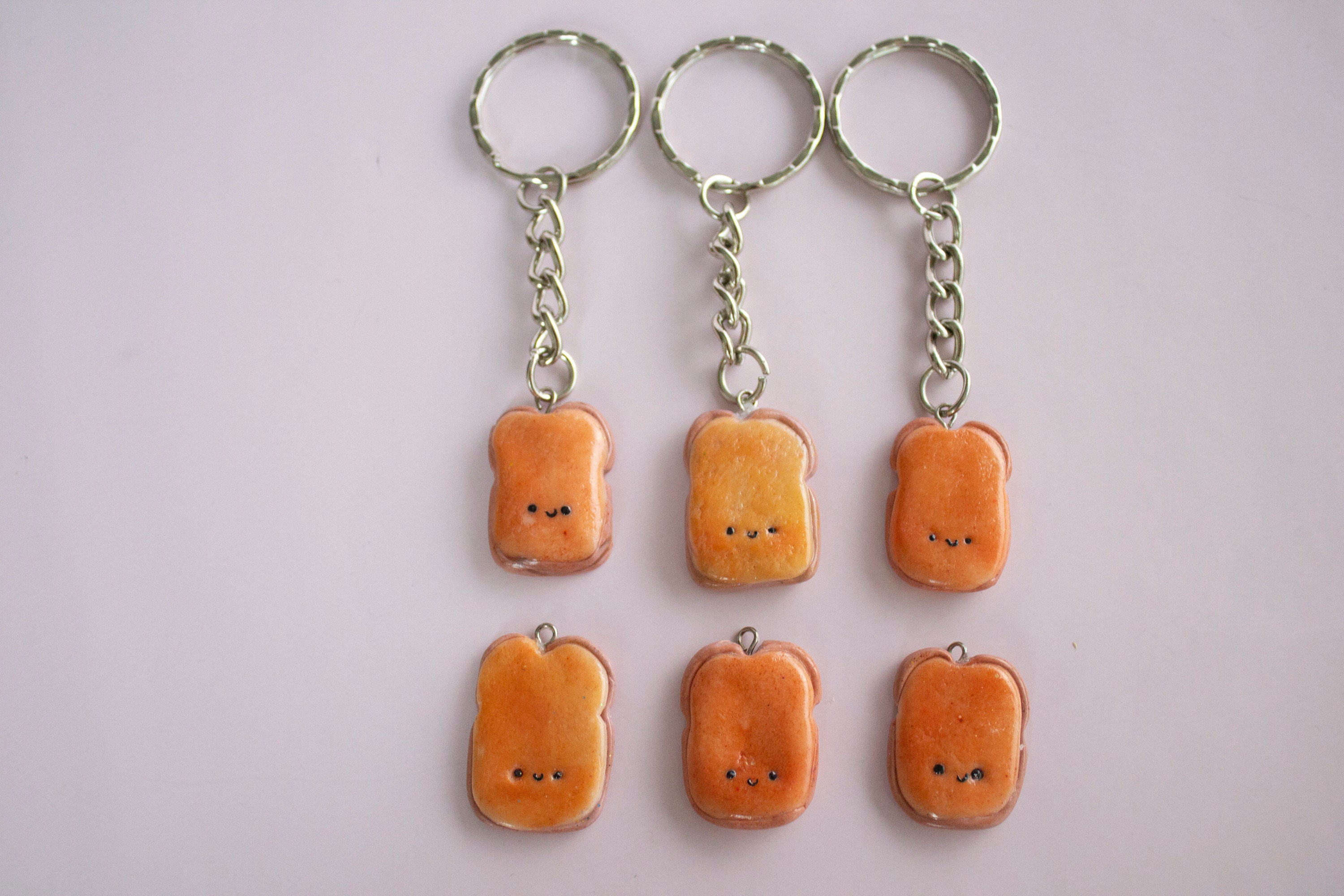 Kawaii Toast, Polymer Clay Charms, Keychain, Cute Toast, Fimo Charms - Etsy