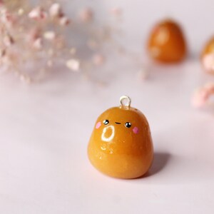 Cute Potato Charm, Kawaii Couch Potato Charm, Keychain, Cute Polymer ...