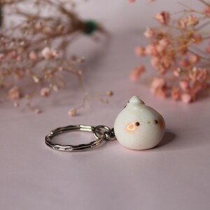 Kawaii Dumpling, Polymer Clay Charms, Keychain, Cute Dim Sum Fimo Charm ...