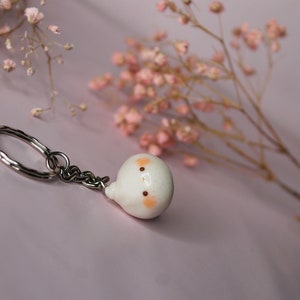 Kawaii Dumpling, Polymer Clay Charms, Keychain, Cute Dim Sum Fimo Charm ...