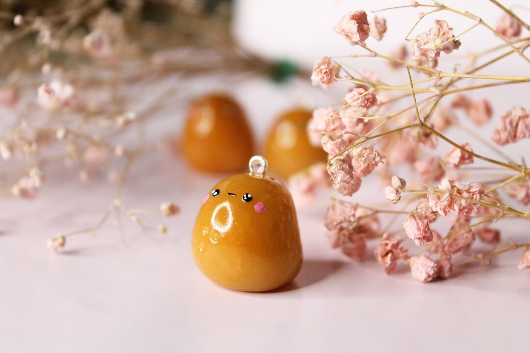 Cute Potato Charm, Kawaii Couch Potato Charm, Keychain, Cute Polymer ...