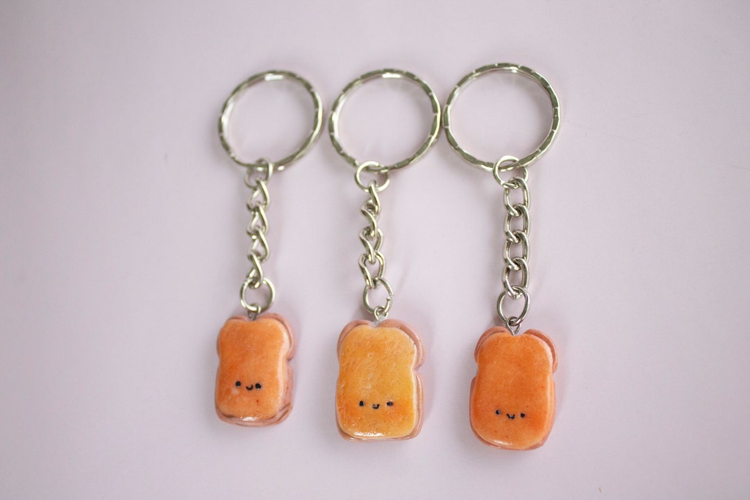 Kawaii Toast, Polymer Clay Charms, Keychain, Cute Toast, Fimo Charms - Etsy