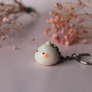 Kawaii Dumpling, Polymer Clay Charms, Keychain, Cute Dim Sum Fimo Charm ...