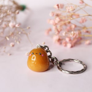 Cute Potato Charm, Kawaii Couch Potato Charm, Keychain, Cute Polymer ...