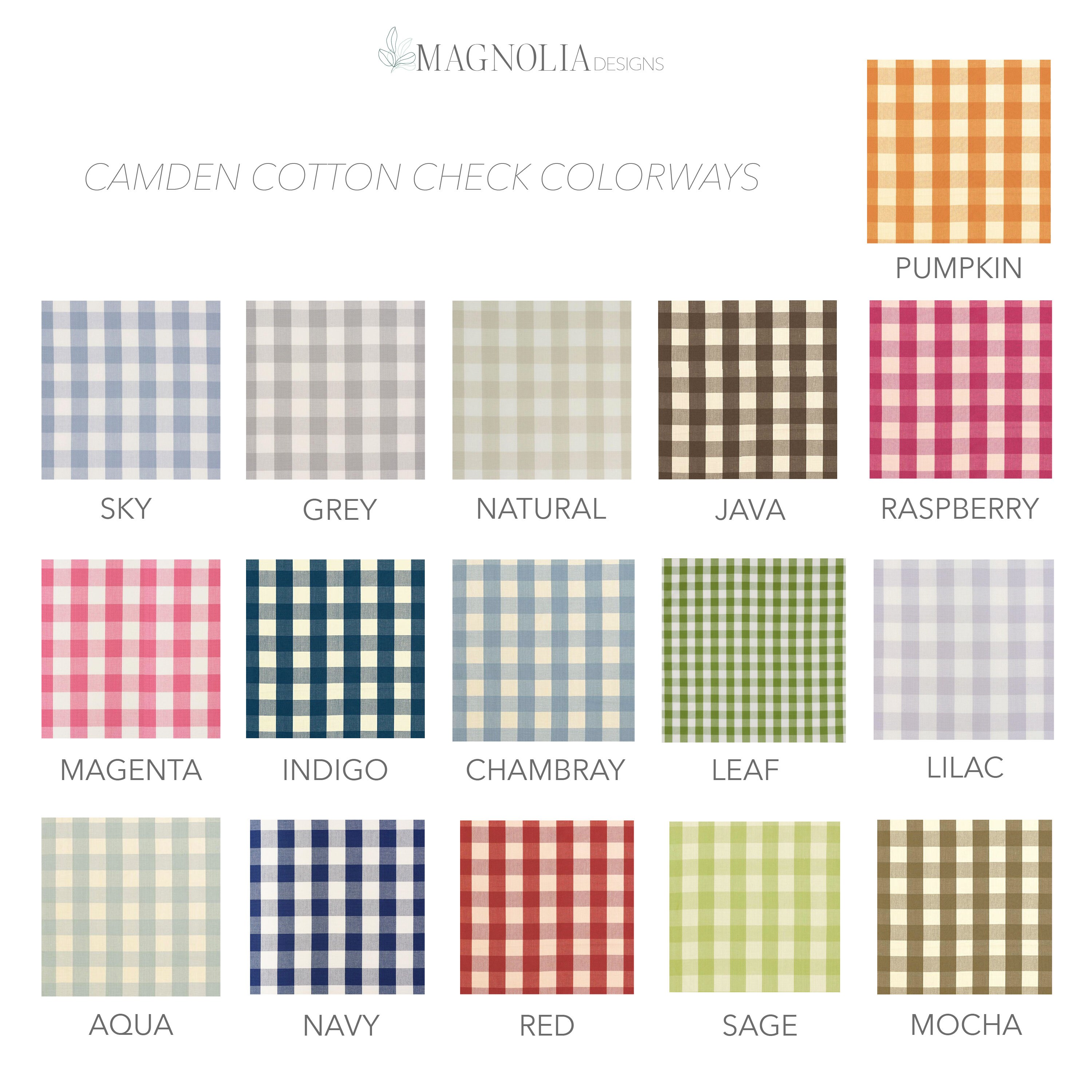 Camden Cotton Check by Schumacher Large Gingham Print Blue - Etsy