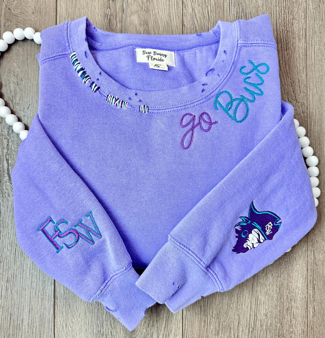Personalized Embroidered Distressed Comfort Colors College Sweatshirt ...
