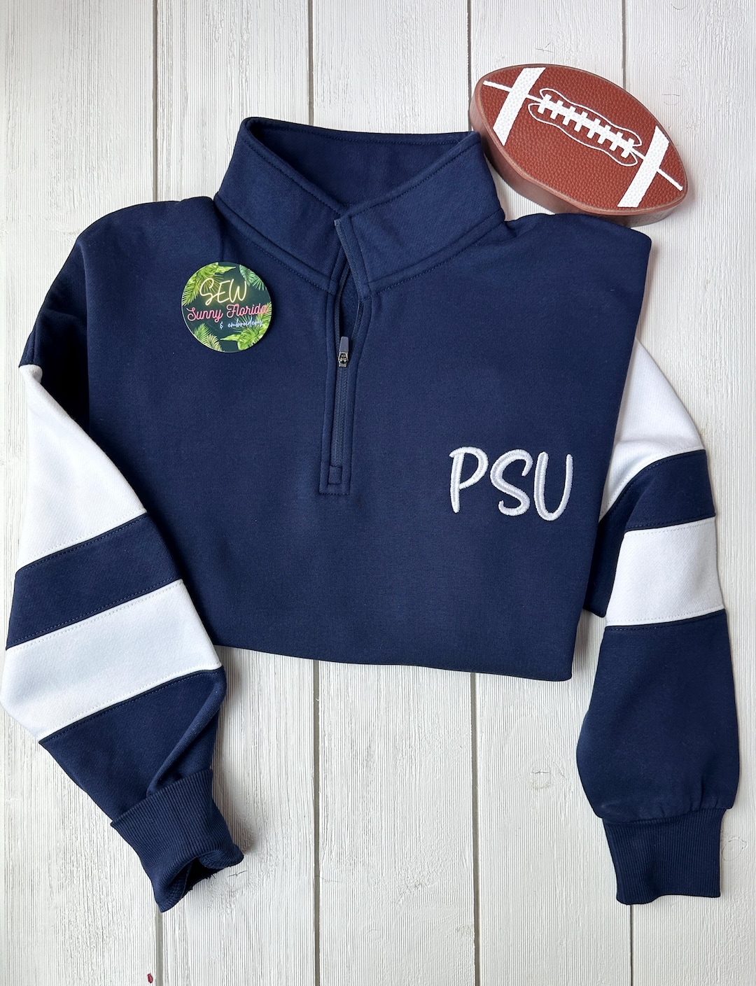 Custom Varsity Quarter Zip Sweatshirt: Letterman Style, School Colors ...