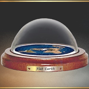 Flat Earth Map Dome Display Model Wood Base, Acrylic Dome, Gift - Etsy