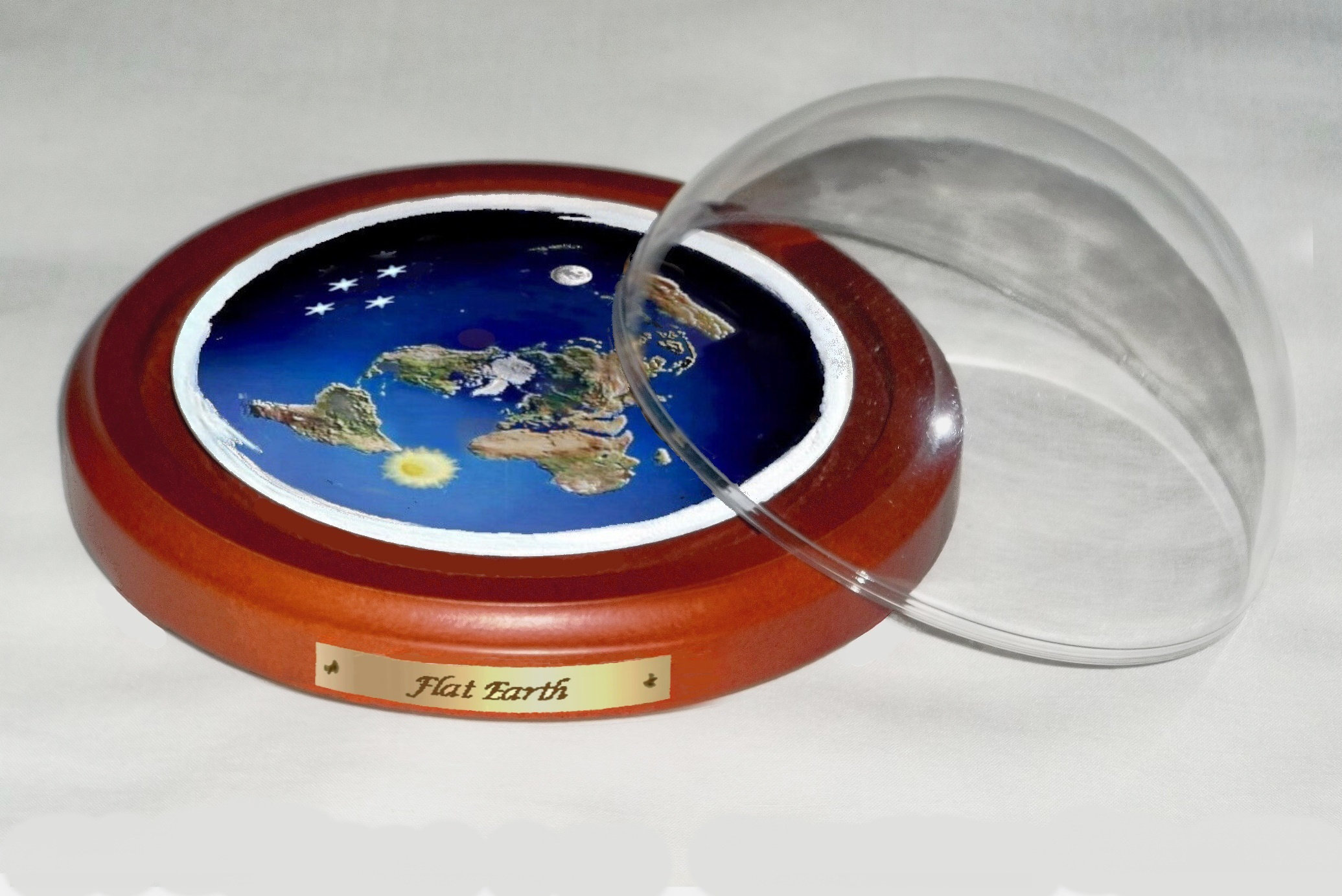 Flat Earth Map Dome Display Model Sun Moon Stars 5diameter - Etsy