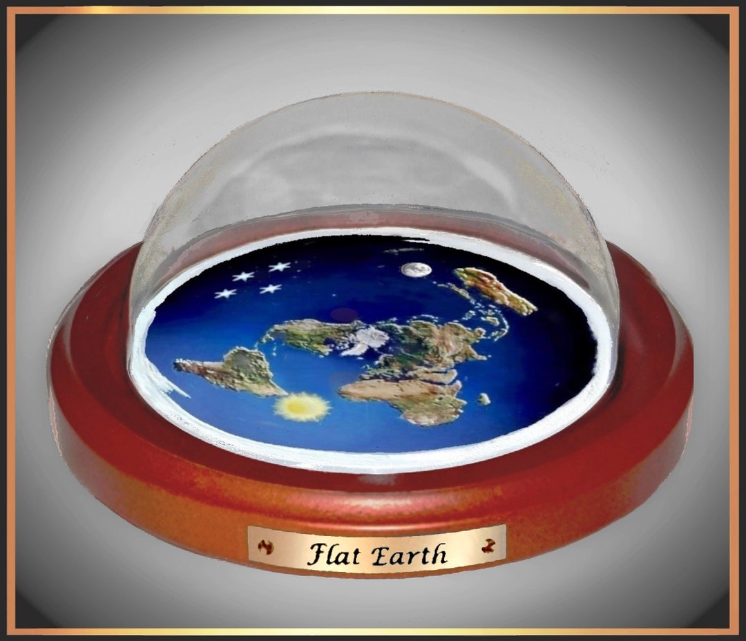 Flat Earth Map Dome Display Model Sun Moon Stars 5diameter - Etsy