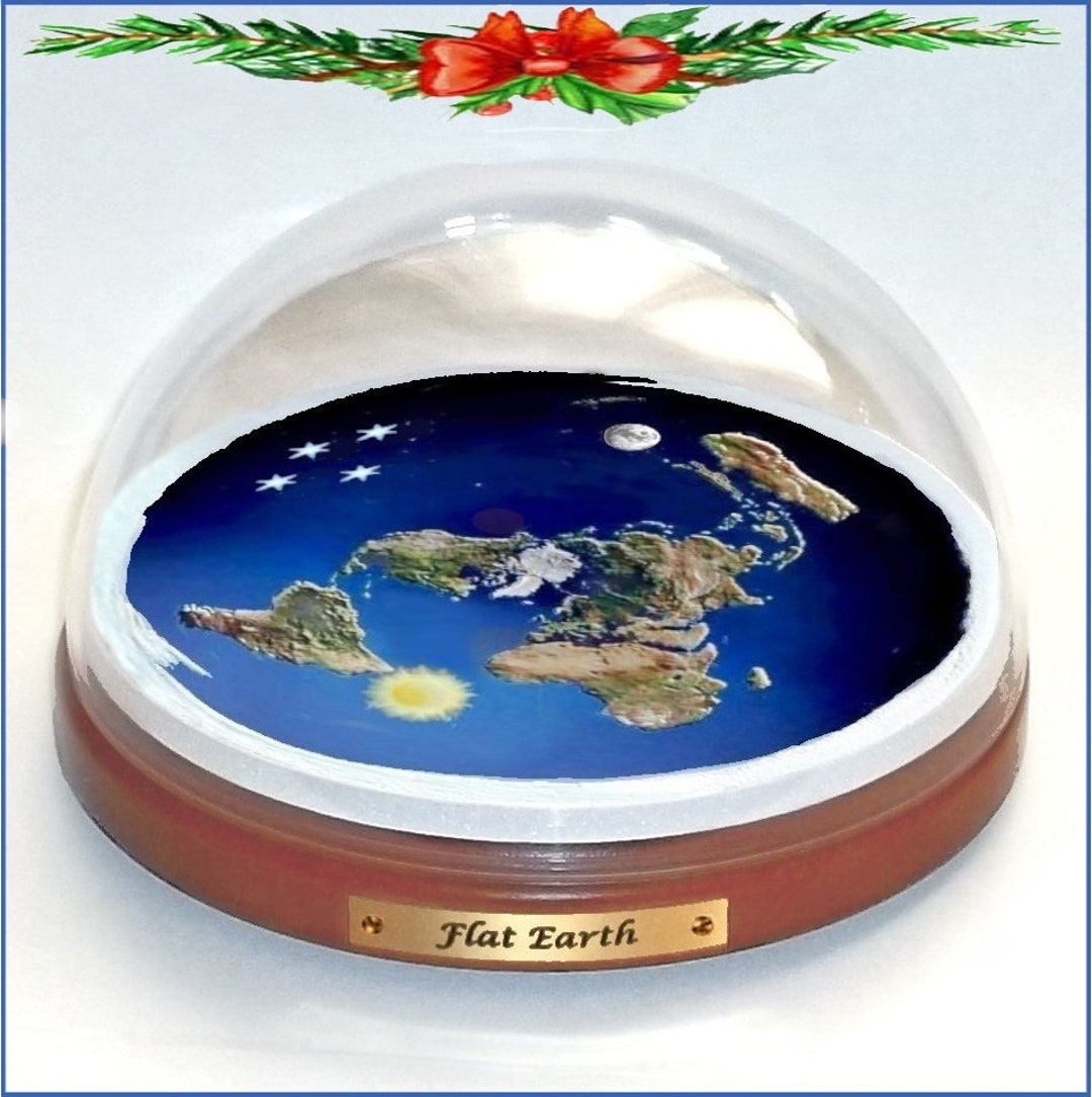 Flat Earth Map Dome Display Model Sun Moon Stars - Etsy