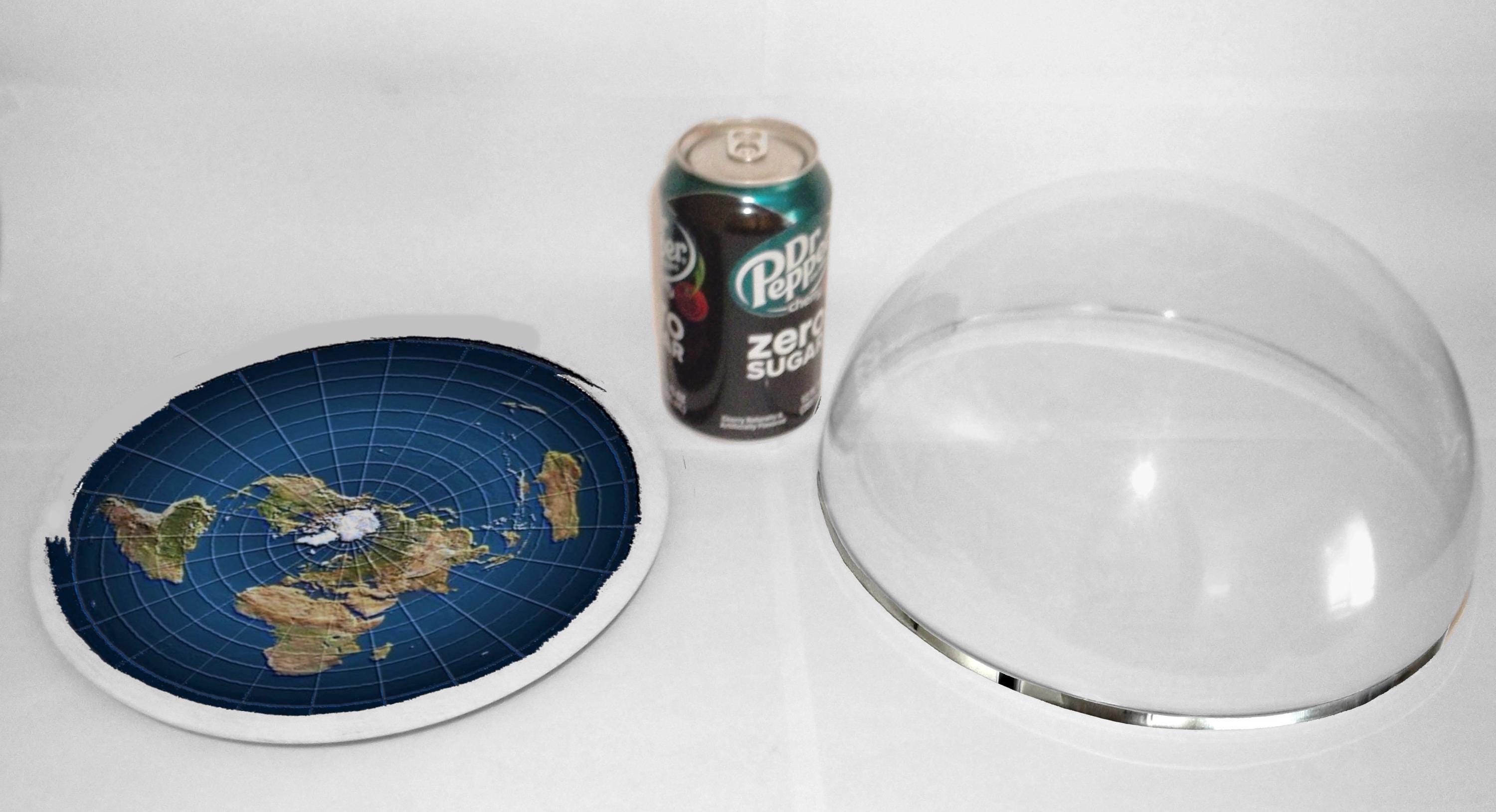 Large 10 Flat Earth Map Dome Display Model - Etsy