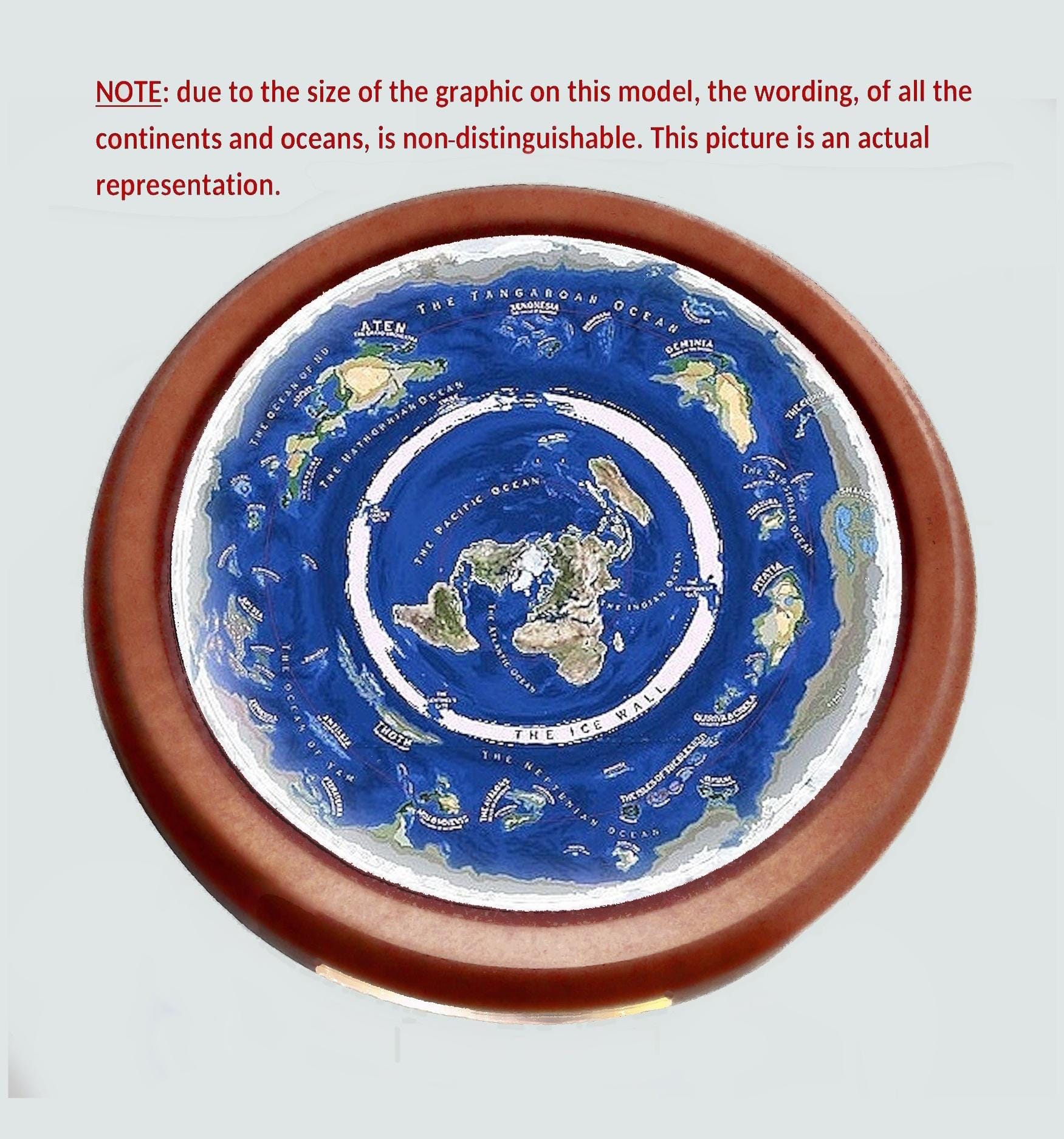 Flat Earth Map Dome Display Model - Hidden Realms Beyond the Ice Wall ...