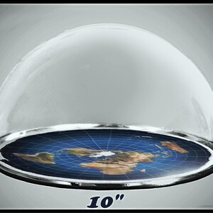 Large 10 Flat Earth Map Dome Display Model - Etsy