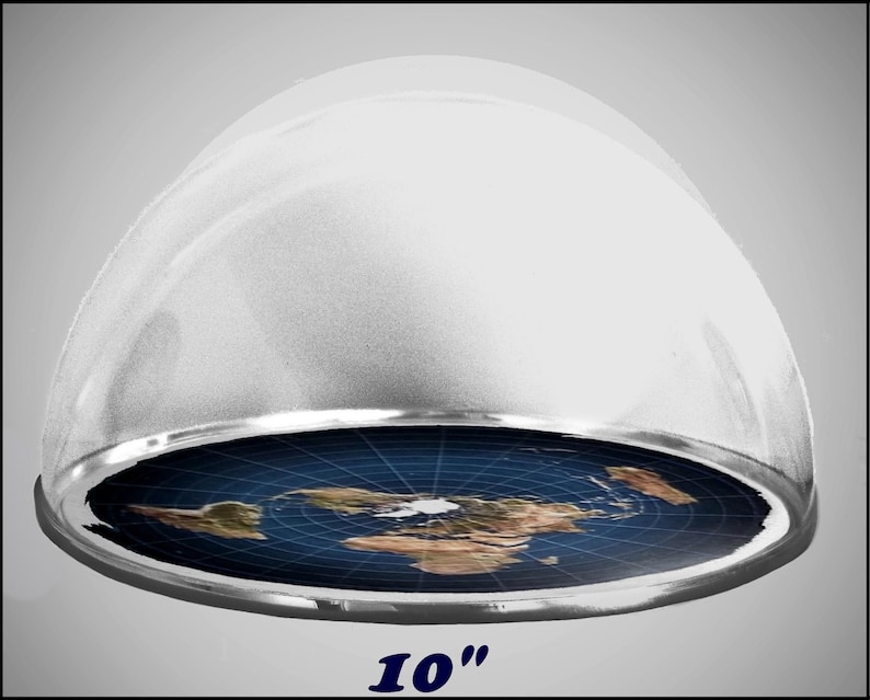 Large 10 Flat Earth Map Dome Display Model - Etsy
