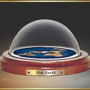 Flat Earth Map Dome Display Model Wood Base, Acrylic Dome, Gift - Etsy