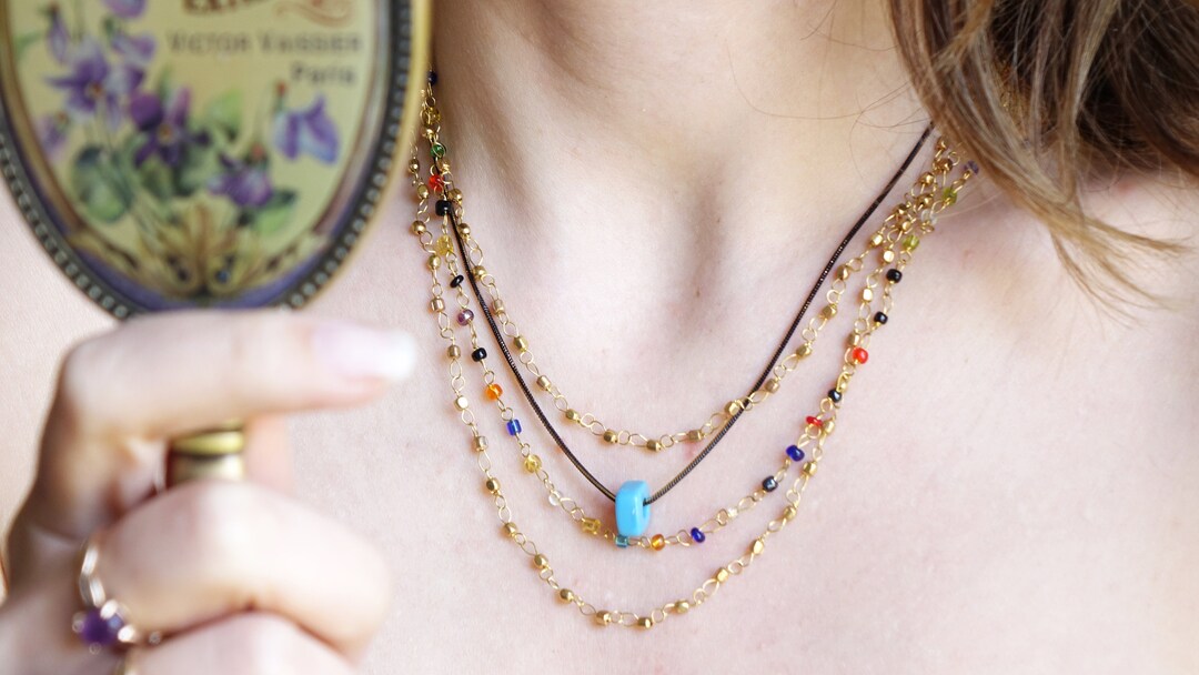 Layered Gold Chain Necklace - Stacking Multi Chain Necklace - Gift for ...