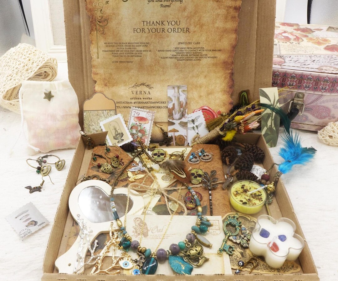 Halloween Mystery Jewelry Box: Witchcore Gothic Gift Hamper - Etsy UK