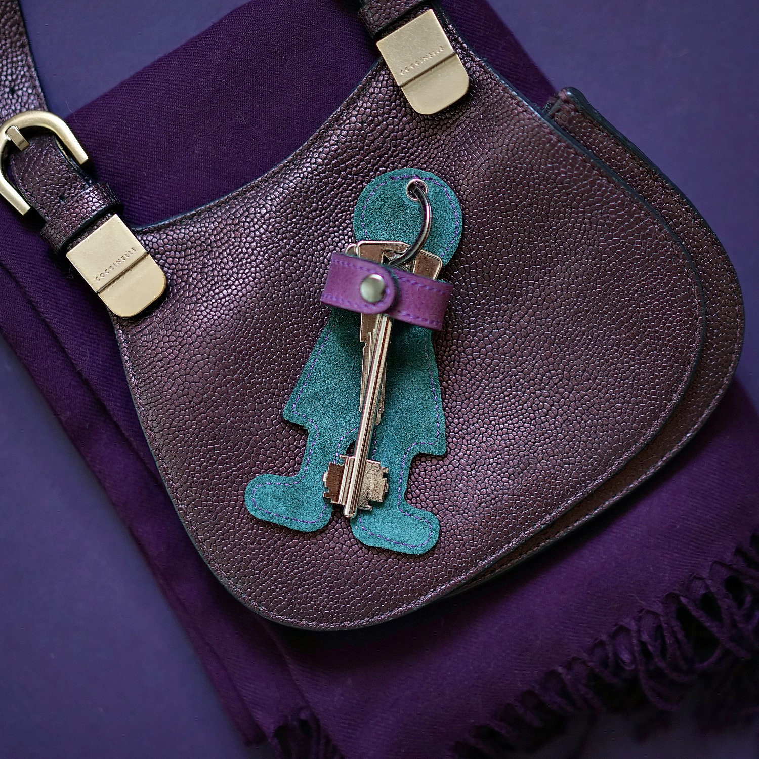 Key holder natural leather with the unique design Girl shaped. | Etsy