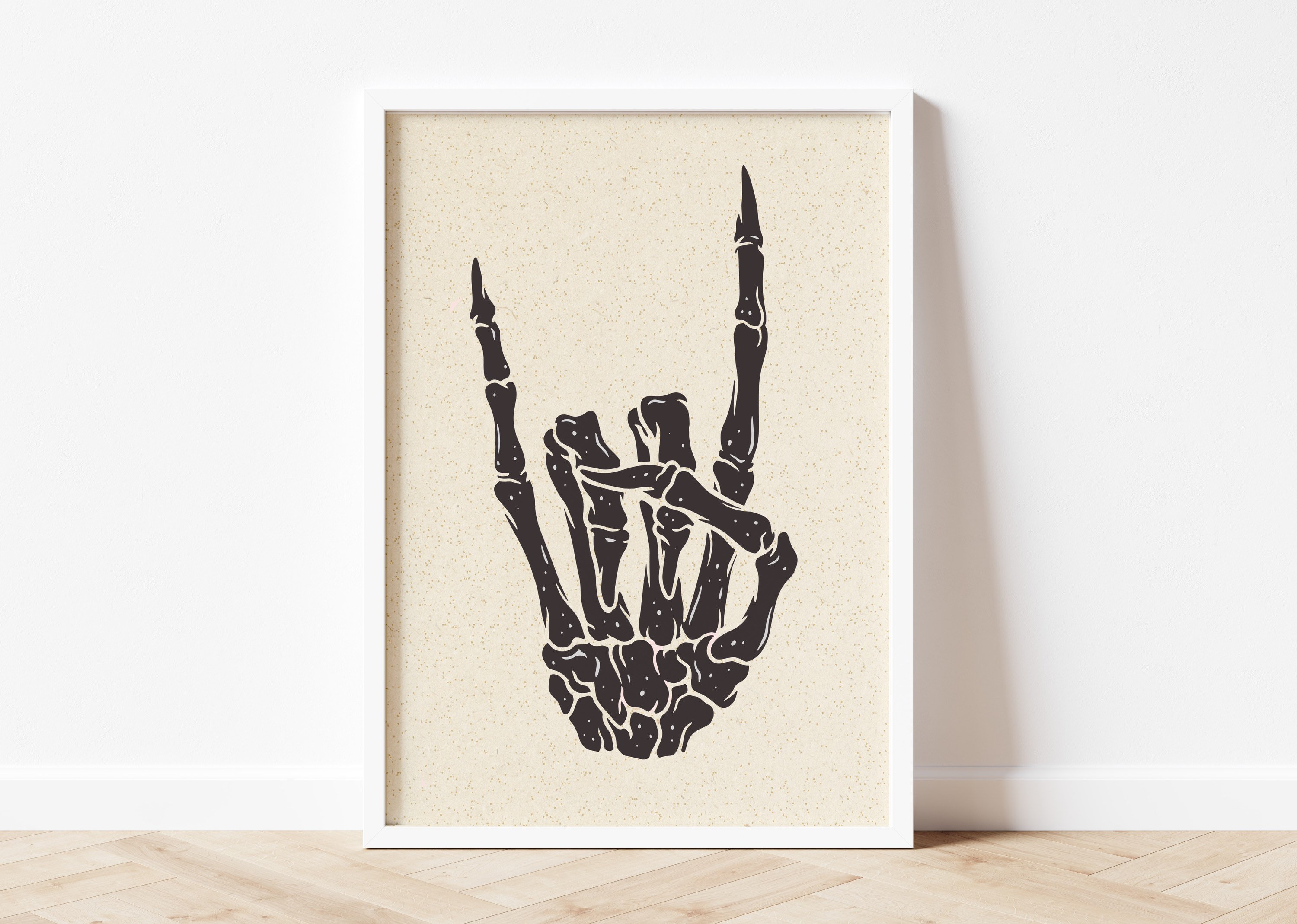 Skeleton Hand Wall Art Skeleton Print Halloween Decor - Etsy