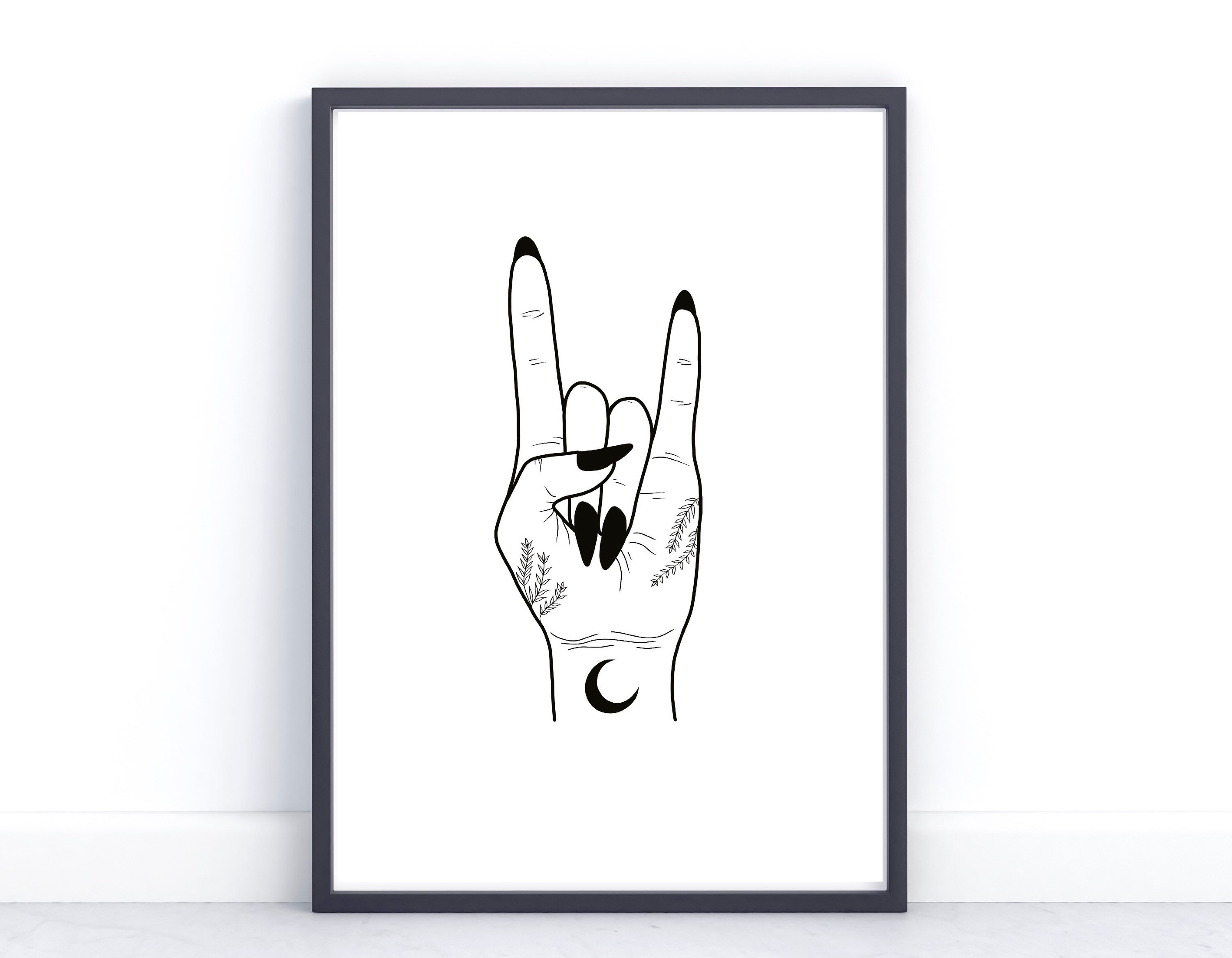 Rock On Hand Symbol Tattoo