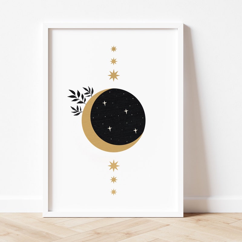 Moon Art Print - Etsy