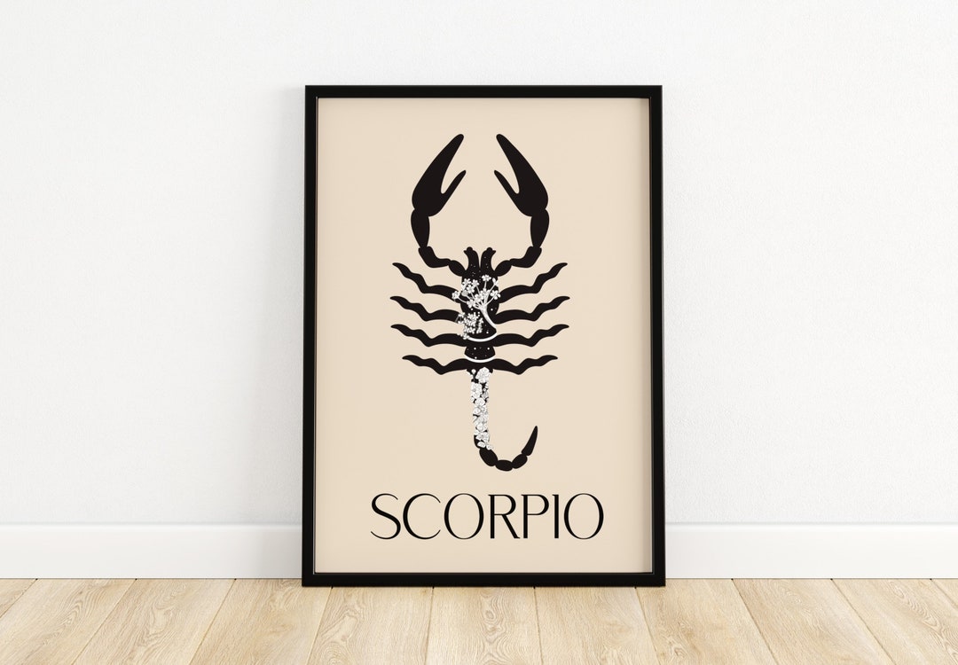 Scorpio Wall Art Print, Star Sign Print, Boho Decor, Boho Wall Art ...