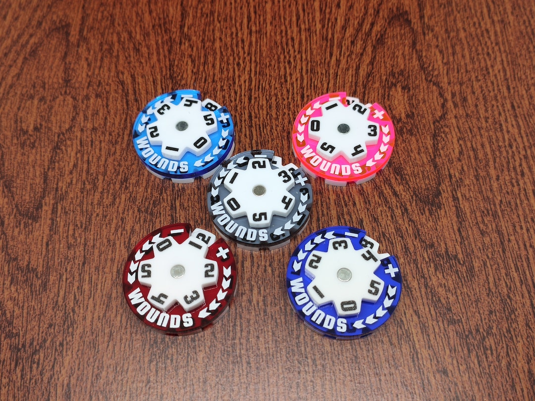 Wound Counters 5 Pack Plastic 32mm 50 Magnetic Options - Etsy UK
