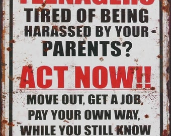 Metal Teenagers Move Out Sign - Etsy