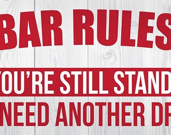 Bar Rules Sign | Etsy