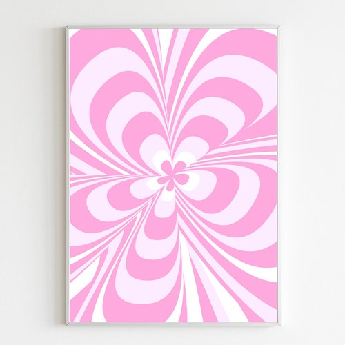 Pink Lightning Bolt Poster Preppy Wall Art Fun Room Decor | Etsy