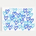 Blue Preppy Heart Wall Art, Blue Abstract Art, Printable Wall Art, Room ...