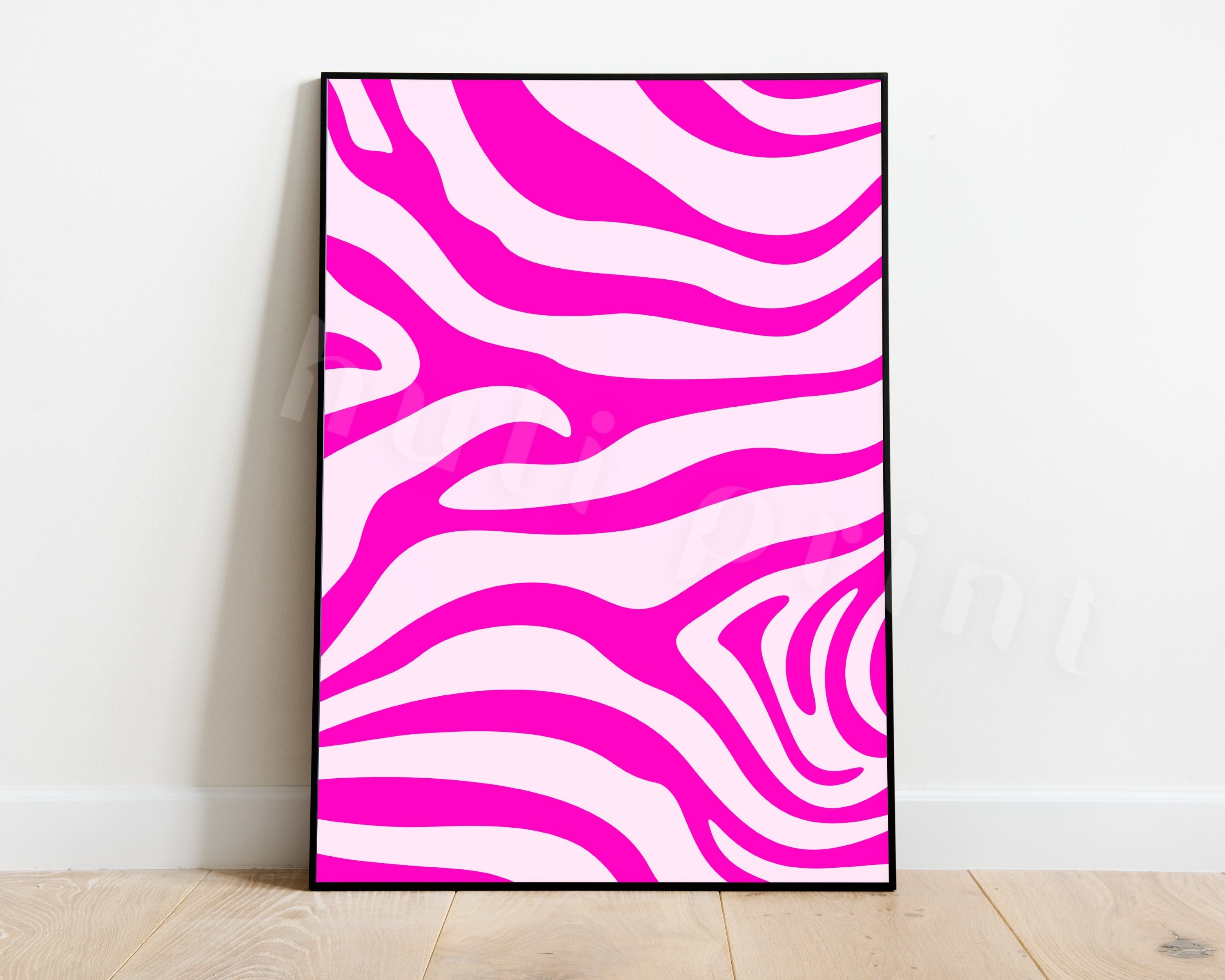 Pink Preppy Zebra Poster, Pink Preppy Wall Art, College Dorm Poster ...