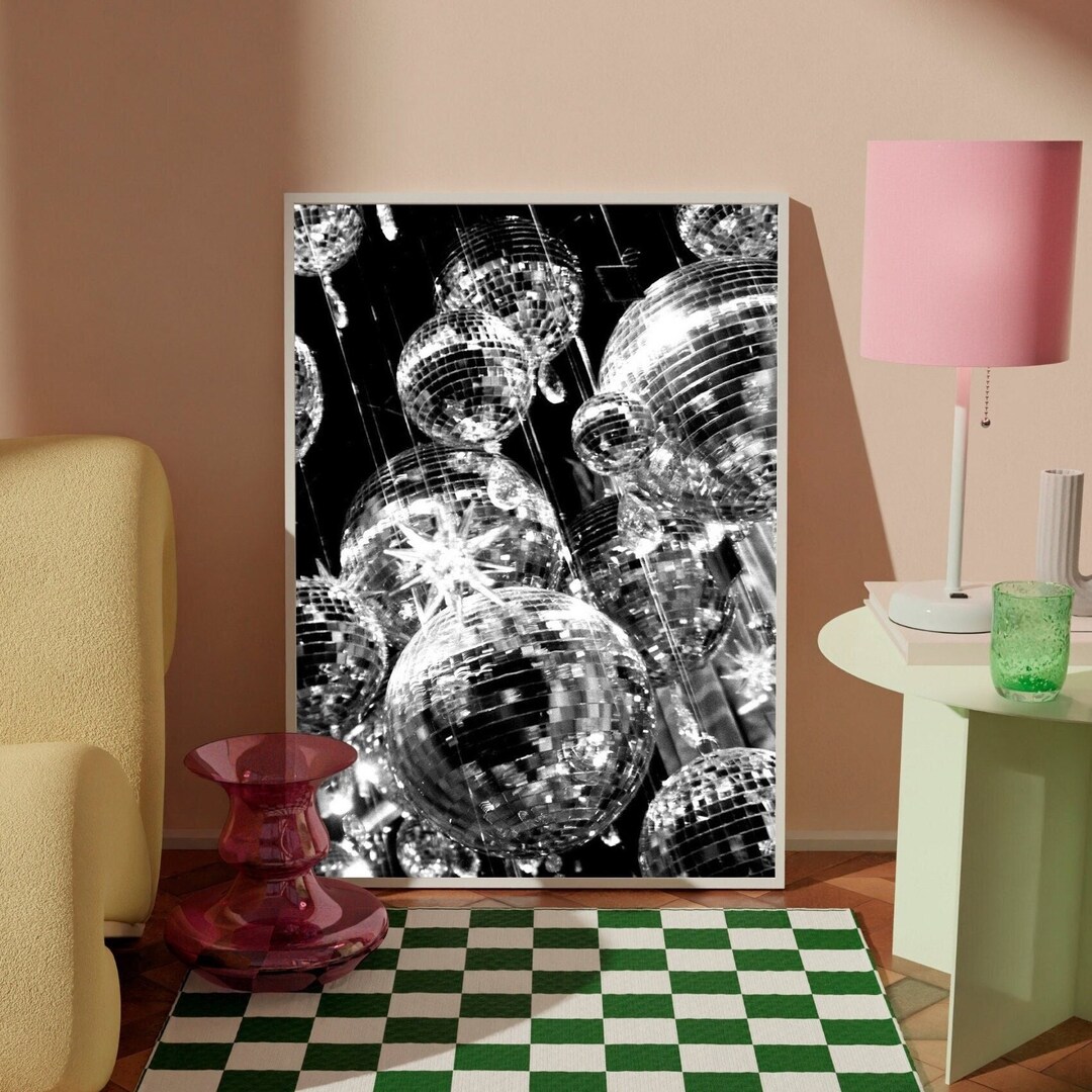 Disco Ball Poster, Funky Prints, 70s Retro Wall Art, Mirrorball Taylor ...