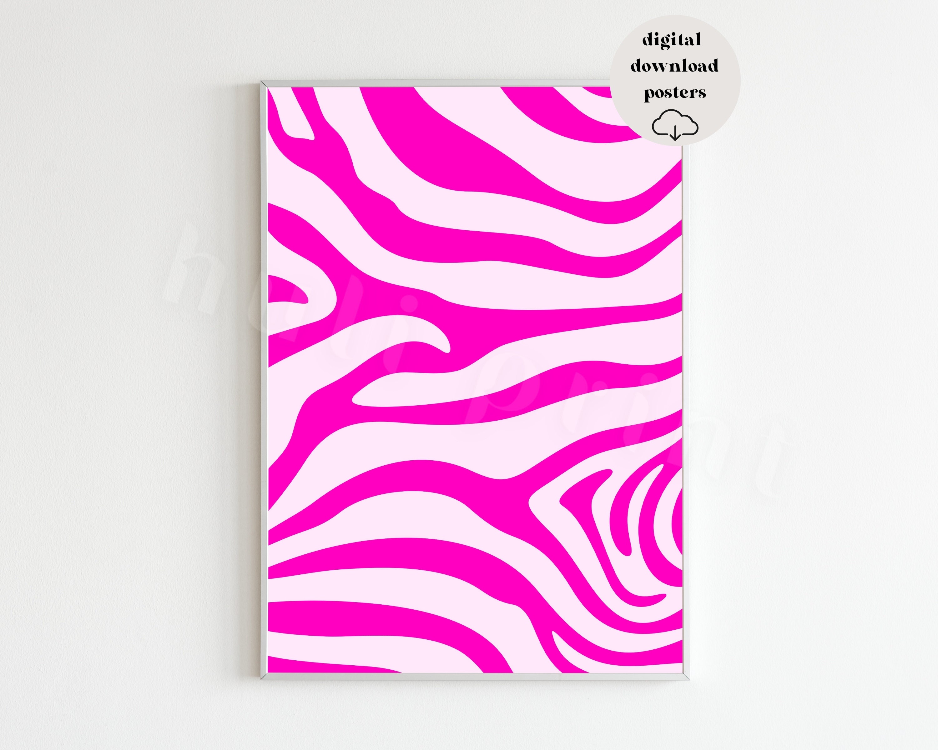 Pink Preppy Zebra Poster Pink Preppy Wall Art College Dorm - Etsy