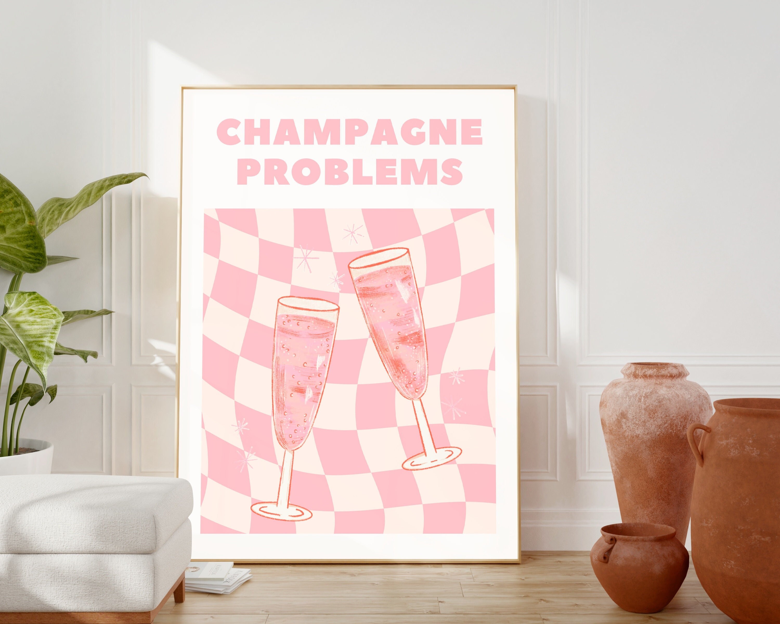 Taylor Champagne Problems Print Trendy Wall Art Aesthetic - Etsy