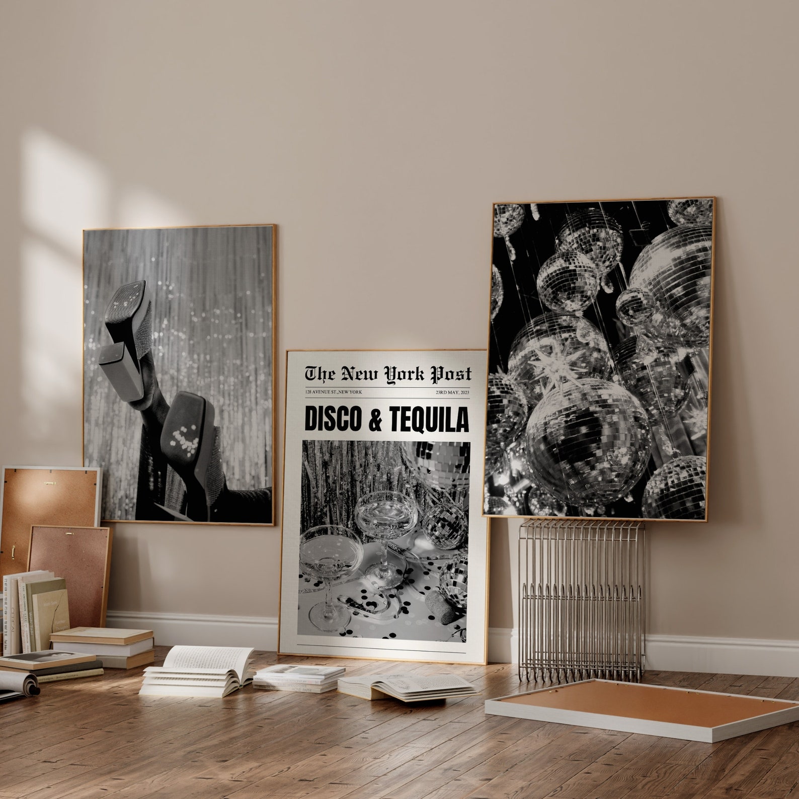 Disco 70s Wall Art Disco Ball Poster Mirrorball Taylor Set - Etsy UK