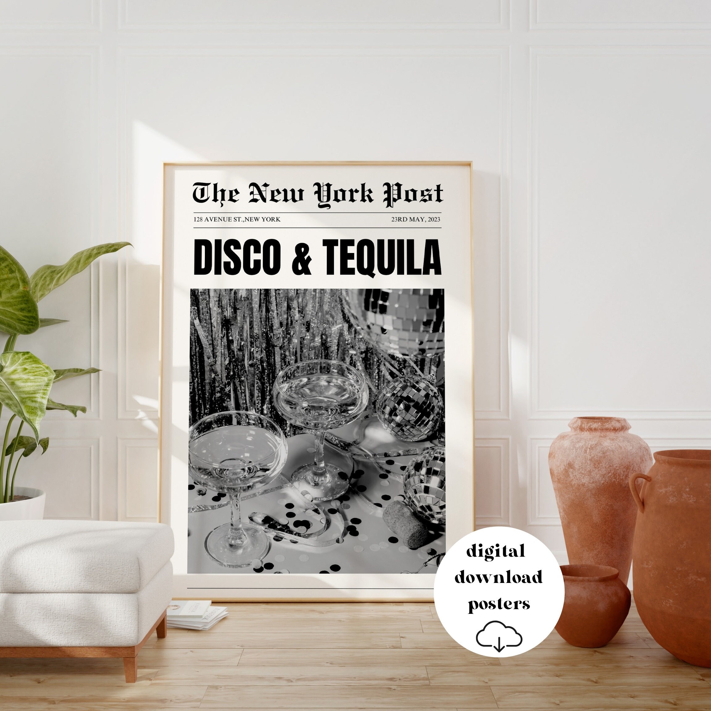 Disco 70s Wall Art Disco Ball Poster Mirrorball Taylor Set - Etsy UK
