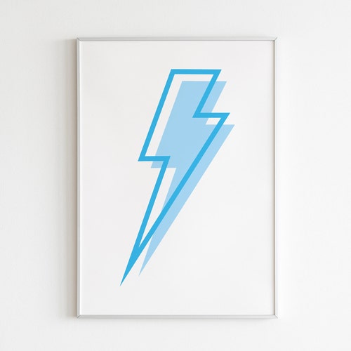 Pink Lightning Bolt Poster Preppy Wall Art Fun Room Decor - Etsy