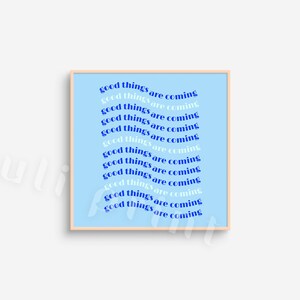 Blue Preppy Wall Art Set of 9, Wall Art Pack for Dorm, Hearts Poster ...