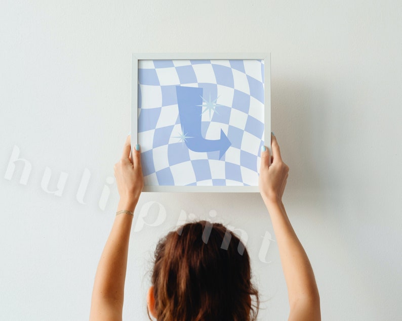 Blue Preppy Wall Art Set of 9 Hearts Poster Pastel Preppy - Etsy